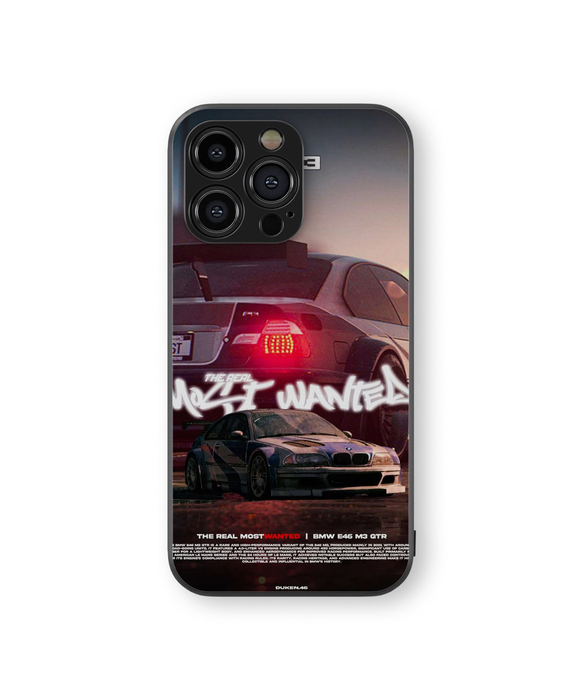 BMW E46 M3 GTR Hybrid Metal TPU Case – CaseCue